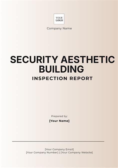 Free Inspection Report Template To Edit Online