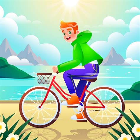 Premium Vector Gradient World Bicycle Day Illustration