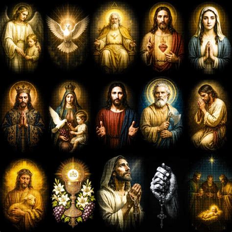 Christian Art Png Bundle 110 Sacred Religious Designs Jesus Mary