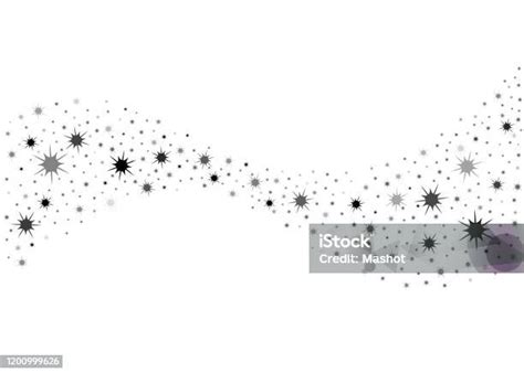 きらめくきらめきの流れ星の塵の波抽象的な背景 小道のベクターアート素材や画像を多数ご用意 小道 雪の結晶 お祝い Istock
