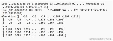 【python海洋专题一】查看数据nc文件的属性并输出属性到txt文件 nc文件转成txt文件 csdn博客