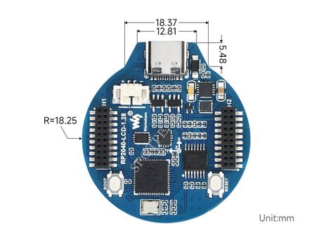 Raspberry Pi Pico Rp Development Board Onboard Inch Round Lcd