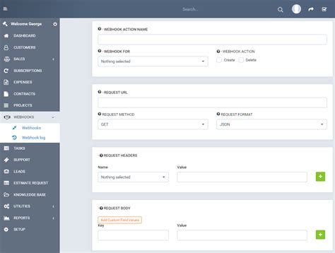 Webhooks Module For Perfex CRM By Themesic CodeCanyon