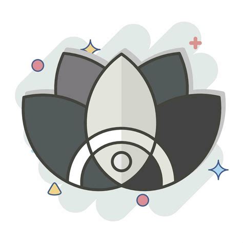 Icon Flower Related To Indigenous People Symbol Comic Style Simple