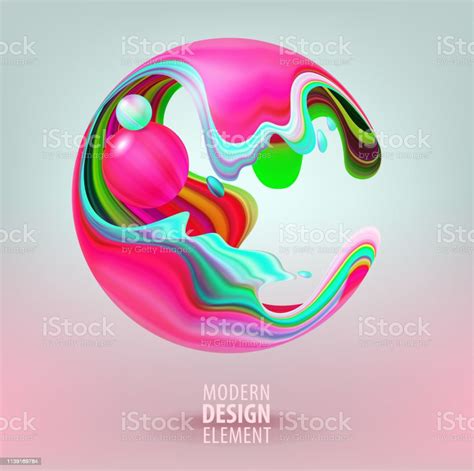 컴퓨터 그래픽 구체 내부에 3d 꽃잎과 디자인 요소 장식 디자인에 대 한 벡터 로고입니다 Eps10 0명에 대한 스톡 벡터 아트 및 기타 이미지 Istock