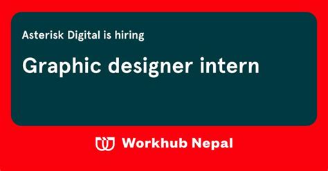 Workhub Nepal On Linkedin Graphic Designer Intern
