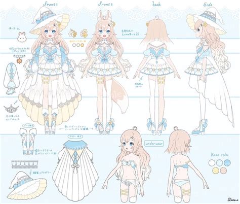 クノオ on Twitter 三面図 キャラクターデザイン デザイン