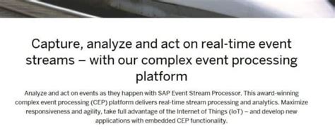 Sap Event Stream Processor In 2022 Reviews Features Pricing