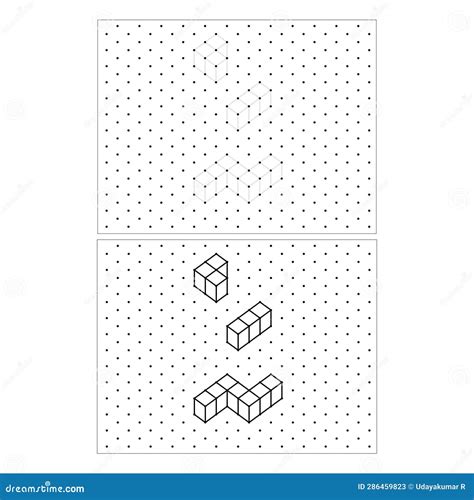 Draw An Isometric Cube On Each Of These Shapes Using The Dotted Lines