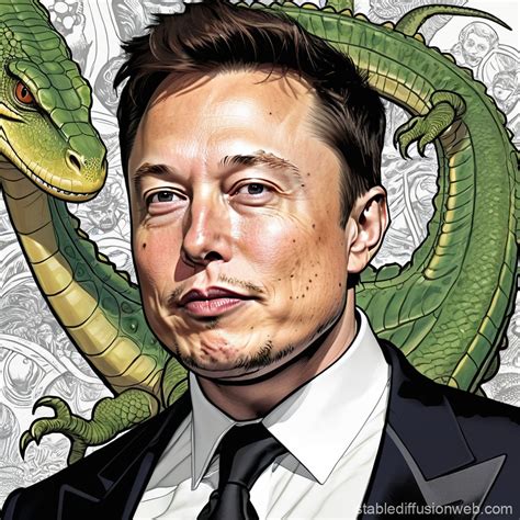 Elon Musk As Reptilian Stable Diffusion Online