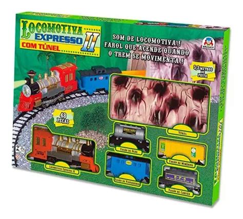 Locomotiva Expresso Ii De Brinquedo C Túnel Braskit Frete grátis
