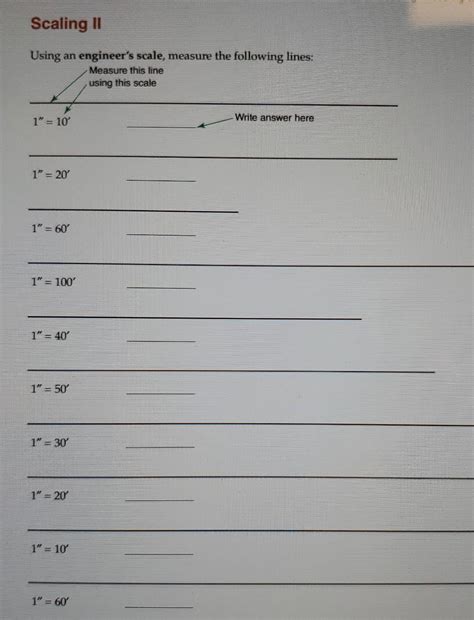 solved name use an architect s scale or an engineer s scale