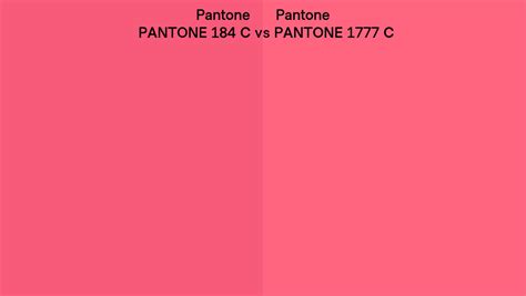 Pantone 184 C Vs Pantone 1777 C Side By Side Comparison