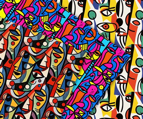 Picasso Patterns 25 Picasso Inspired Seamless Digital Papers Instant