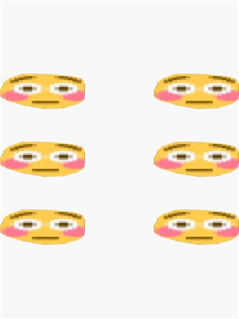 Deflated Flushed Blushing Emote Pack Sticker For Sale By