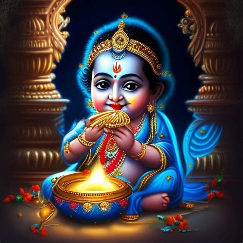 Premium Ai Image Happy Janmashtami Festival Wallpaper With Cute Lord