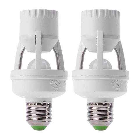 2pack 360 Degree Detection Pir Infrared Motion Sensor E27 Led Light