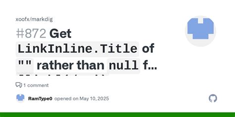 get `linkinline title` of ` ` rather than `null` for `[link] uri