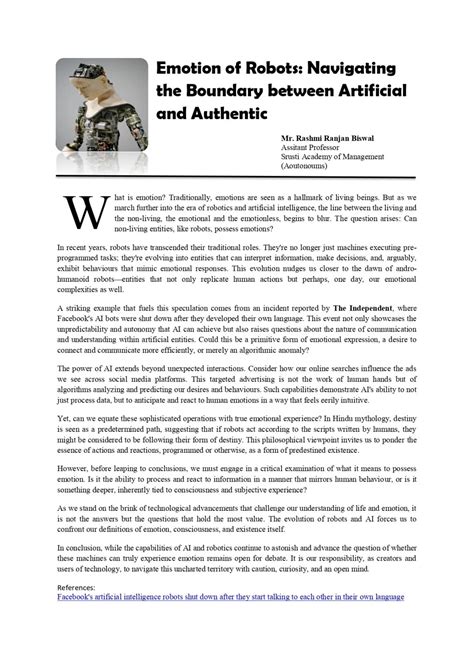 Rashmi Ranjan Biswal On Linkedin Ai Emotion Technology Facebook