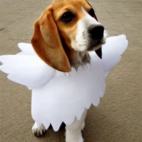 Beagle Dressed Up As An Angel Stable Diffusion Openart
