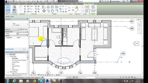 Revit 06 13 Modifying Grids Youtube