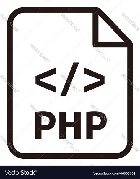 Php Con Major Programming Language Icon Royalty Free Vector