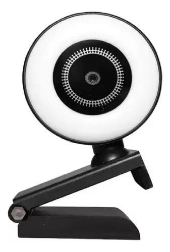 Cámara Web Anular 1080p Luz Led Micrófono Luz Anular Usb Gira 360