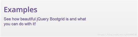 Jquery Bootgrid插件一bootgrid Csdn博客