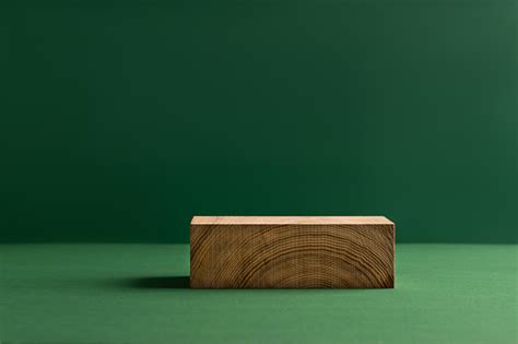 추상 빈 연단 나무 기하학적 모양 녹색 배경 제품을 시연하기 위한 템플릿 0명에 대한 스톡 사진 및 기타 이미지 0명