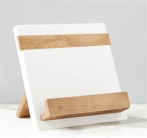 White Mod Ipad Cookbook Holder Hiles Two