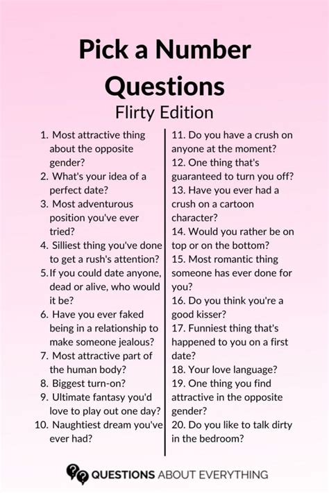 Numbers Question Game 105 Fun Pick A Number Questions