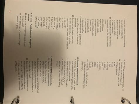 Solved Problems Chemical Substances And Their Formulas Chegg