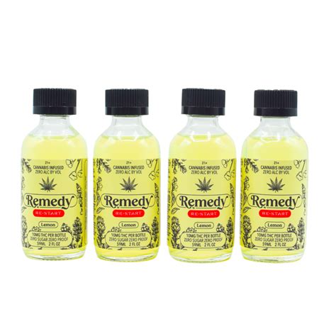 Restart Remedy Thc 10mg Infused Beverage Lemon Sugar Free 4pk