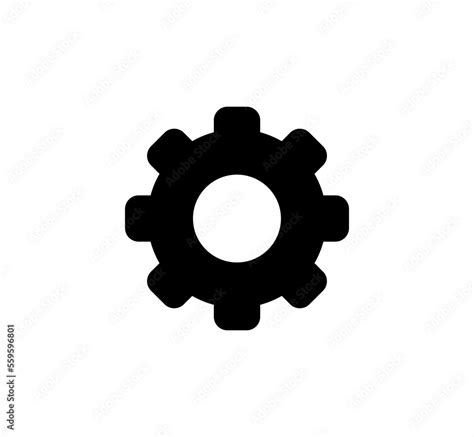 Cog Gears Isolated On White Vector Illustration Symbol Cog Wheel