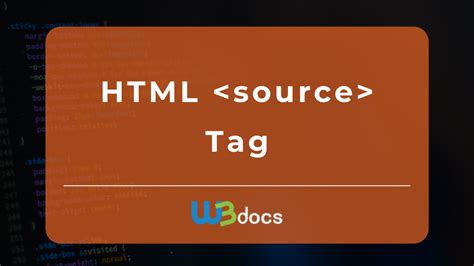 Html Source Tag