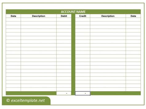 Accounting Ledgers Templates General Ledger Excel Templates
