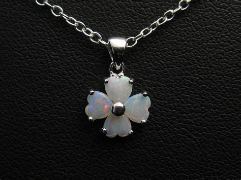 Flowerbelle White Opal Pendant