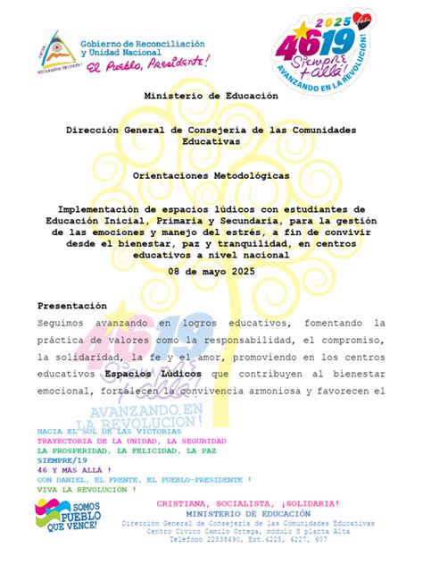 Orientaciones Metodologicas Espacios Lúdicos Mayo 2025 Pdf Las
