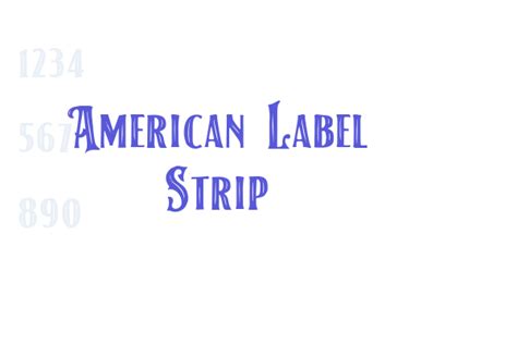 American Label Strip Font Free Download