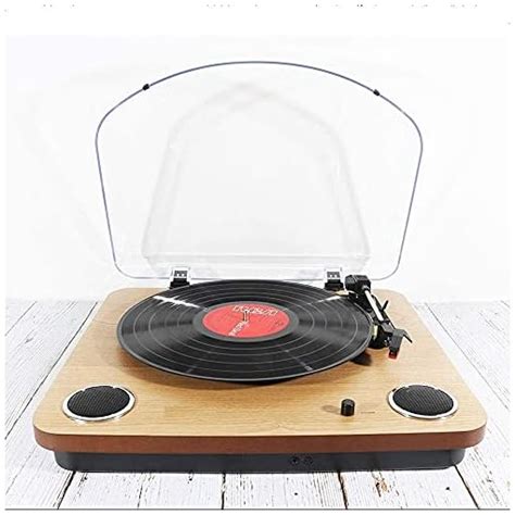 Tourne Disque Portable Hi FI Home Platine Vinyle Vintage à 3 Vitesses