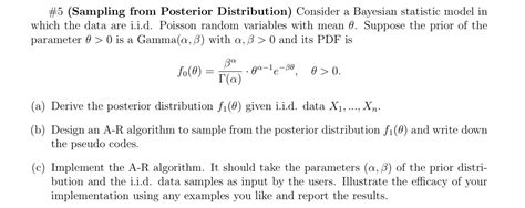 5 Sampling From Posterior Distribution Consider A Chegg Com