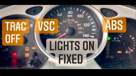 04 Toyota Highlander TRAC OFF, VSC, ABS lights on FIX - YouTube