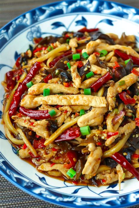 Yu Xiang Chicken Sichuan Shredded Chicken With Hot Garlic Sauce Yu