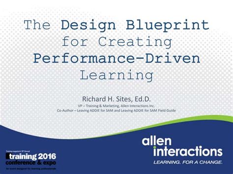 the design blueprint for creating performance driven learning ppt