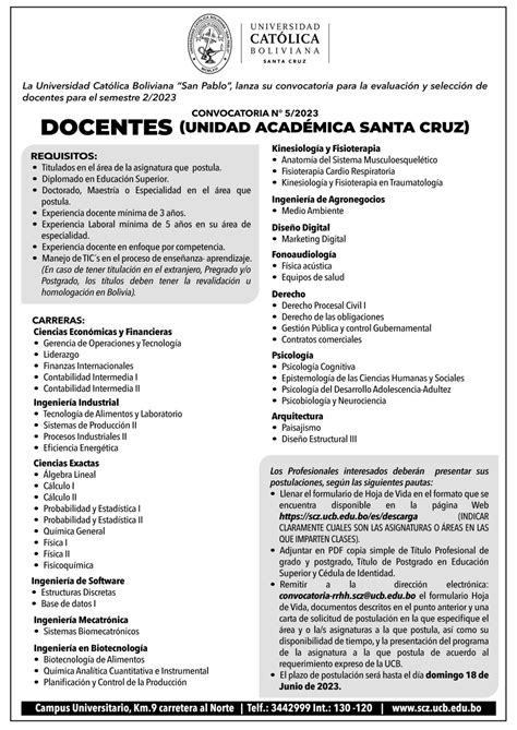 Ucb Convocatoriasucb Ucbsantacruz Bolsadetrabajo Personalucb