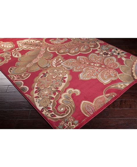 Surya Riley Rly 5020 Dark Red 18 Square Swatch Macys