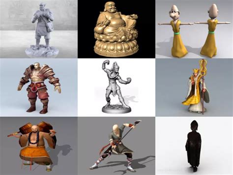Top 10 Monk 3d Models Latest 2022 Open3dmodel