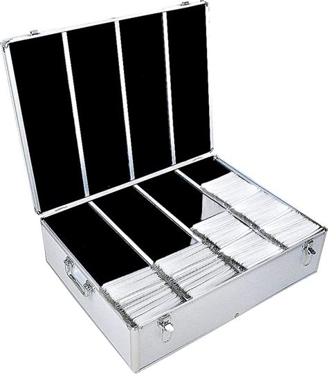 1000 Discs Aluminium Cd Dvd Cases Bluray Lock Storage Box Organizer