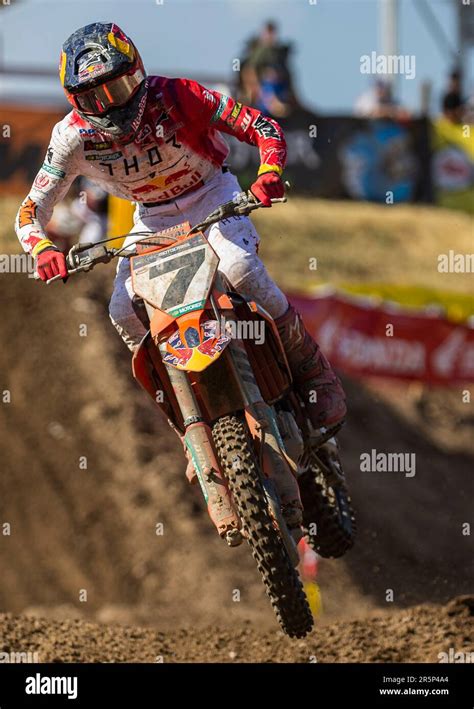 June 03 2023 Sacramento Ca Usa Aaron Plessinger 7 Gets Air Off Jump 20 During The Ama Pro