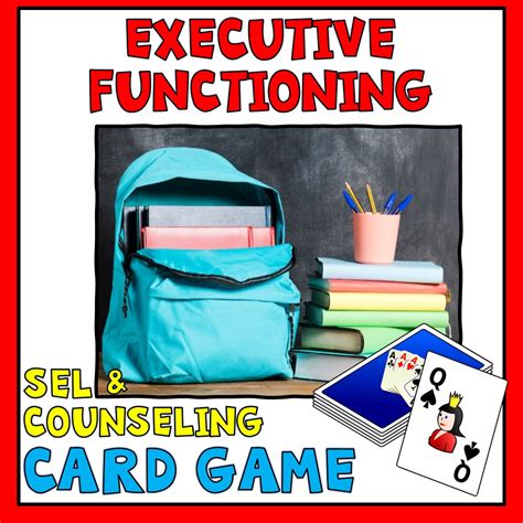 Card Game For Executive Functioning Counseling Activity The
